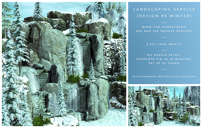 Second Life Marketplace - [F] Prefab Landscape 5 - Wildwood Isle (WINTER)